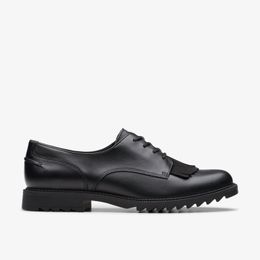 Clarks Griffin Mabel2 Schwarze Lederschuhe