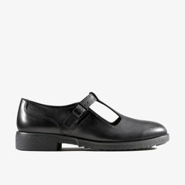 Clarks Griffin Stadt Schwarze Lederschuhe