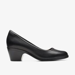 Clarks Emily2 Rubin Schwarze Lederschuhe