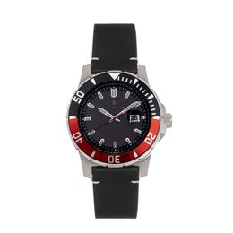 Nautis Dive Pro 200 Lederarmbanduhr mit Datum