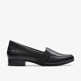 Clarks Juliet Beat Schwarze Leder Schuhe