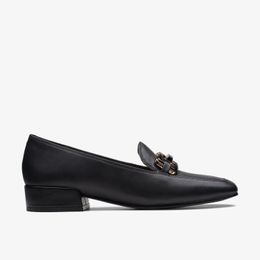 Clarks Seren 30 Einfache schwarze Lederschuhe