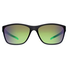 BMW Rectangle Mens Matte Black Green Mirror BS0036