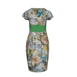 Kleid mit Blumendruck und langen &Auml;rmeln