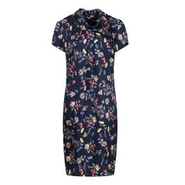Kurz&auml;rmeliges Kleid aus Viskose mit Blumendruck