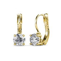 Runde Ohrringe - Gold und Kristall