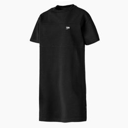 Puma Womens Downtown T-Shirt Kleid Casual Black Top 595693 01