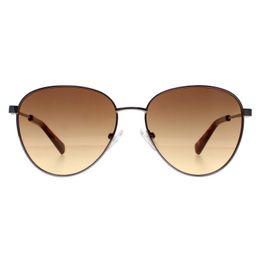 Guess Runde Herren Gl&auml;nzend Hell Nickeltin Braun Gradient GU8257