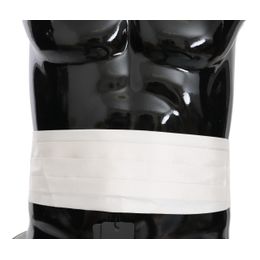 Dolce & Gabbana Dolce & Gabbana White Men's Waist Belt 100% Silk Cummerbund (ceinture pour homme)