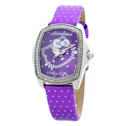 Chronotech Hello Kitty Lila P&uuml;nktchen Uhr