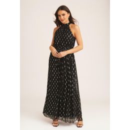 Jacquard-Maxikleid mit Neckholder