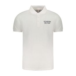 Accademia Militare Wei&szlig;es Baumwoll-Polohemd f&uuml;r Herren