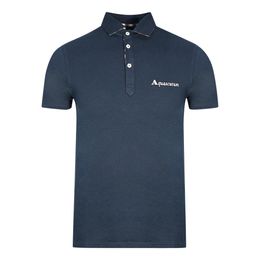 Aquascutum Signature Logo Marineblaues Poloshirt