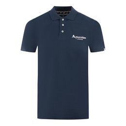 Aquascutum London Klassisches Marineblaues Poloshirt
