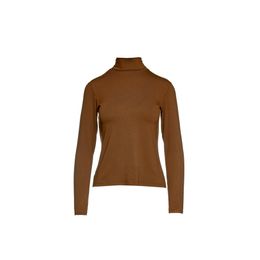 Biscuit Colour Langarm-Pullover mit Polokragen