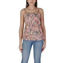 B.Young Bedrucktes Peplum-Cami-Top ohne &Auml;rmel mit quadratischem Ausschnitt