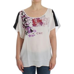 Costume National Bluse mit wei&szlig;em Motivdruck