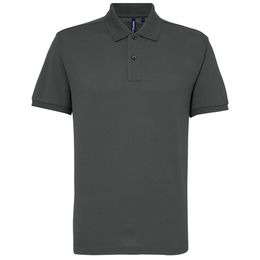 Asquith & Fox Herren Kurzarm Performance Blend Polo Shirt (Holzkohle)