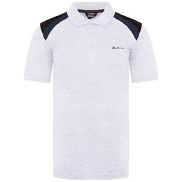Ben Sherman bestickte Herren hellgraues Poloshirt