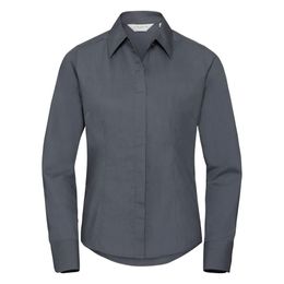 Russel Athletic Russell Collection - Popeline-Bluse mit langen &Auml;rmeln - Damen (Grau)