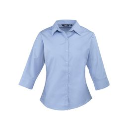 Premier - Hemd f&uuml;r Damen 3/4 &Auml;rmel (Mittelblau)