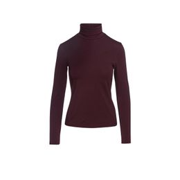 Maroon Turtle Neck Top von Conquista aus nachhaltigem Stoff