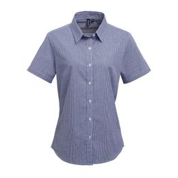 Premier - Hemd f&uuml;r Damen kurz&auml;rmlig (Marineblau/Wei&szlig;)