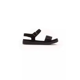 P&eacute;ch&eacute; Originel Schwarze Textil Damen Sandale