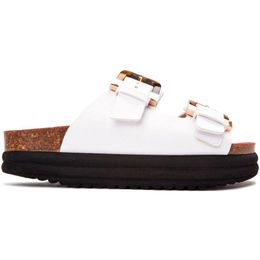 V.gan Vegane Pflaumen-Fu&szlig;bett-Sandalen mit Schildpatt-Design