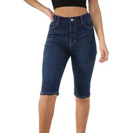 MYT Womens Magic Shaping hoch taillierte Denim Shorts Blau