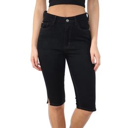 MYT Womens Magic Shaping hoch taillierte Denim Shorts Schwarz