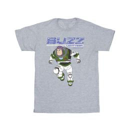 Disney - "Lightyear Buzz Jump To Action" T-Shirt f&uuml;r M&auml;dchen (Grau)