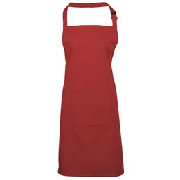 Premier Ladies/Womens Colours Bip Sch&uuml;rze mit Tasche (2er Pack) (Rot)
