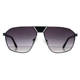 Guess Aviator Mens Shiny Gunmetal Gradient Smoke GU00086