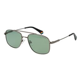 Polaroid Graue Metall-Sonnenbrille