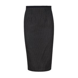 Schwarzer Print Bleistiftrock mit hoher Taille