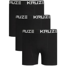 Kruze | 3er-Pack Herren Boxershorts Baumwolle Stretch Unterw&auml;sche
