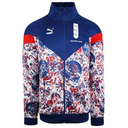 Puma England 3 L&ouml;wen &Auml;rmeln Zip Up Blue Red Men Football Track Jacke 656883 01