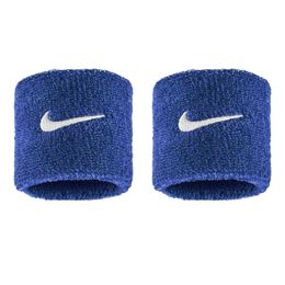Nike - "Classic" Armband, Swoosh (2er-Pack) (K&ouml;nigsblau/Wei&szlig;)