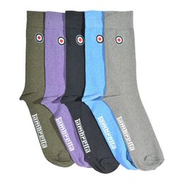 Lambretta Herren Einfarbige Socken (5er-Pack) (Grau/Marineblau/Khakigr&uuml;n/Blau/Weinrot)