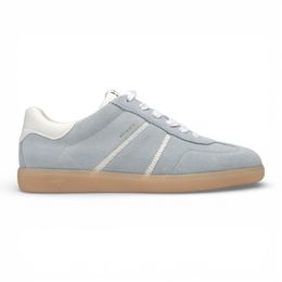 Tamaris Damen-Sneaker aus blauem und wei&szlig;em Leder