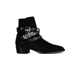 Amiri Bottinen Bandana Buckle Schwarz
