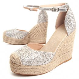 Montevita Wedge Sparto Luca in Silber