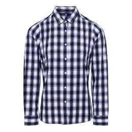 Premier - "Mulligan" Hemd f&uuml;r Damen Lang&auml;rmlig (Wei&szlig;/Marineblau)
