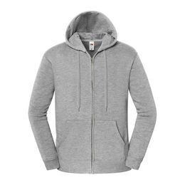 Fruit of the Loom - "Iconic Premium" Hoodie mit durchgehendem Rei&szlig;verschluss f&uuml;r Herren (Sportliches Heather)