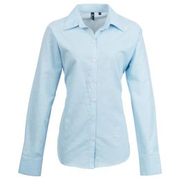 Premier - "Signature" Hemd f&uuml;r Damen Lang&auml;rmlig (Hellblau)