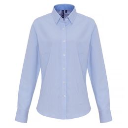 Premier - Bluse f&uuml;r Damen (Hellblau/Wei&szlig;)