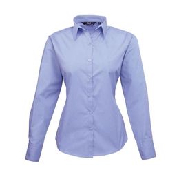 Premier - Bluse f&uuml;r Damen Lang&auml;rmlig (Mittelblau)