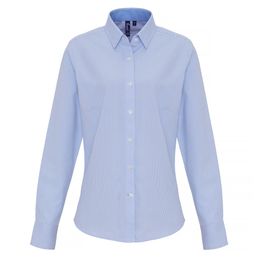 Premier - Bluse f&uuml;r Damen (Hellblau/Wei&szlig;)
