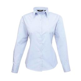Premier - Bluse f&uuml;r Damen Lang&auml;rmlig (Hellblau)